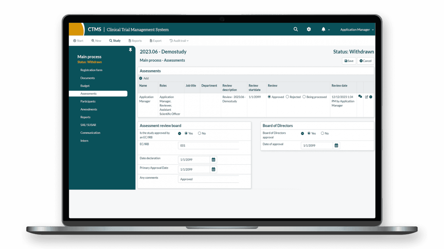 Research Manager CTMS Solution for clinical trials